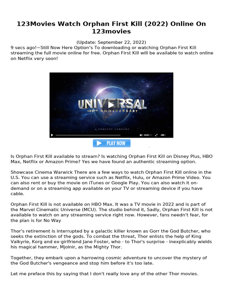 123movies Watch Orphan First Kill (2022) Online On 123movies | PDF