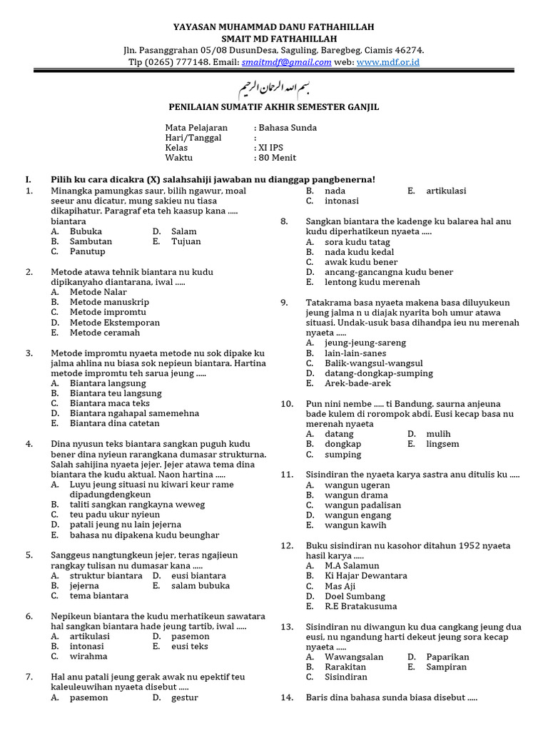 Pas Sunda Xi Fix | PDF