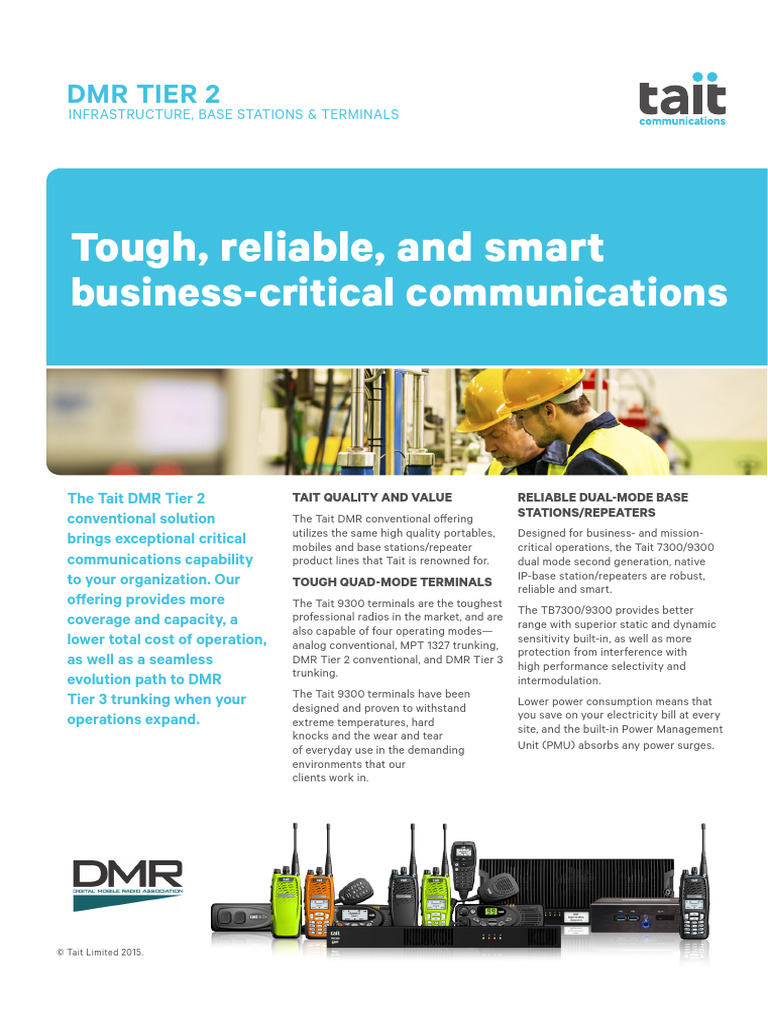 Tait DMR Tier2 Base-Stations | PDF | Information And Communications ...