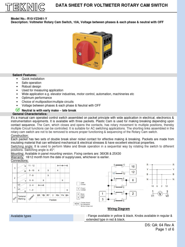 DataSheet VSS Switch Type 1 Min | Download Free PDF | Switch | Electric ...