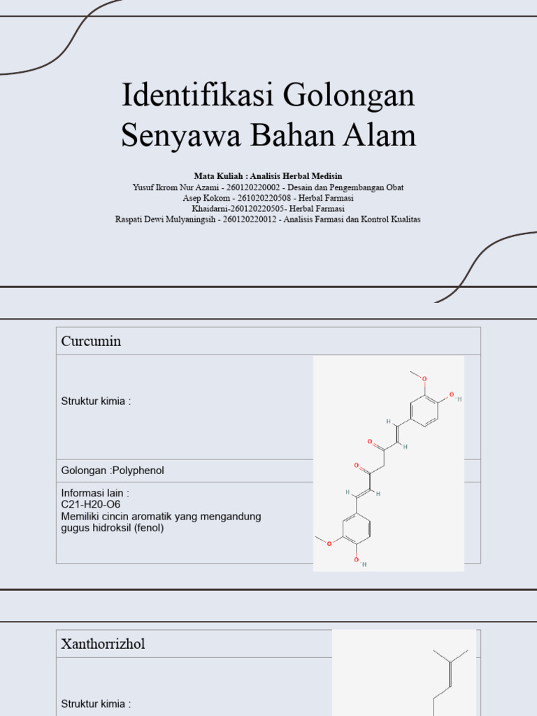 Tugas Identifikasi Golongan Senyawa Bahan Alam | PDF