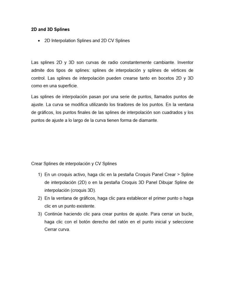 2D and 3D Splines | PDF