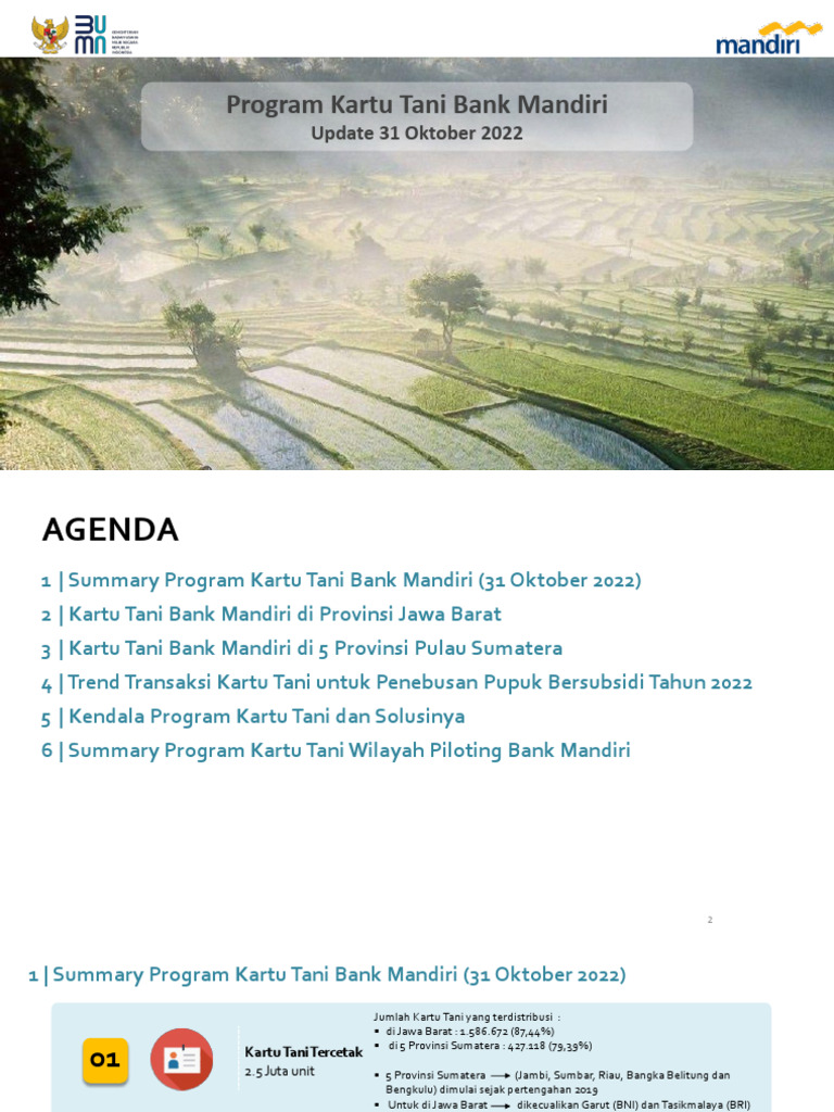 Update Program Kartu Tani | PDF