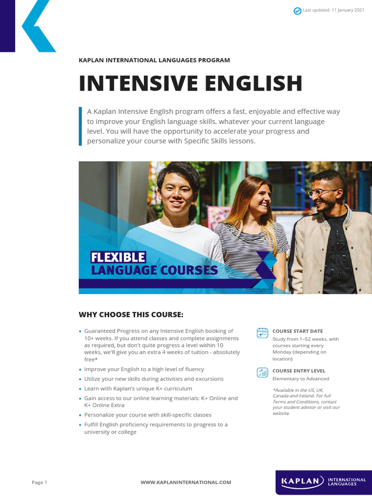 Course Flexible - Intensive English | PDF | English Language | English ...