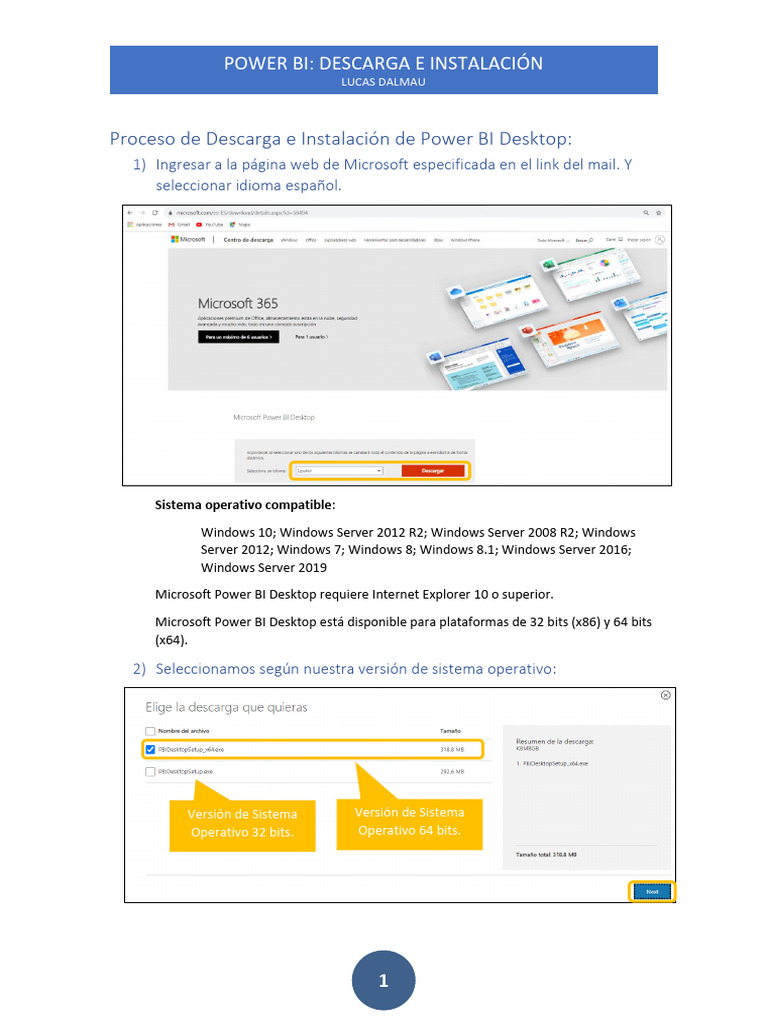 Cómo instalar Power BI Desktop | PDF | Microsoft Windows | Microsoft