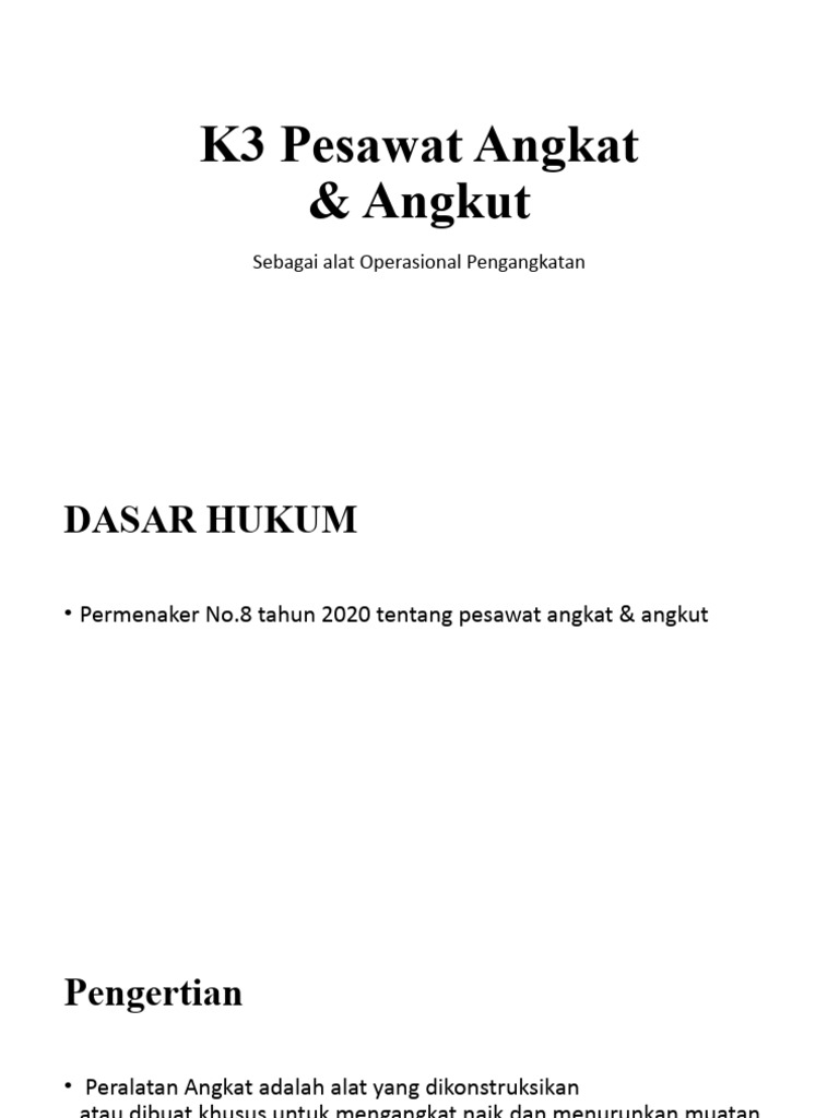K3 PAA Pengangkatan | PDF