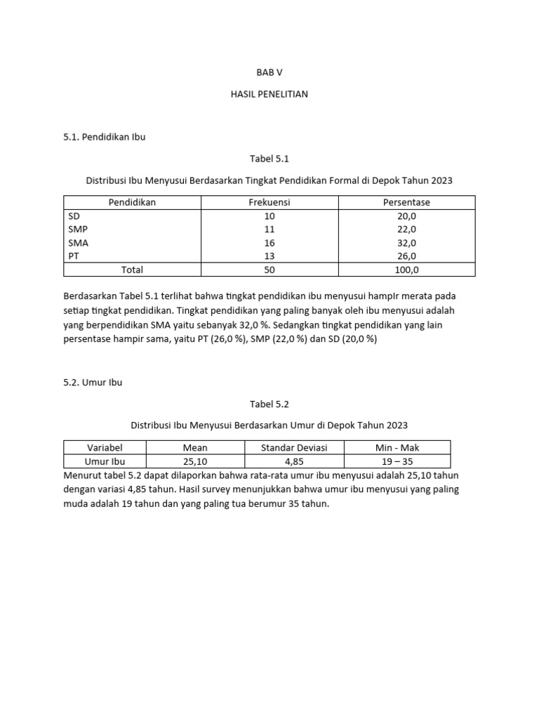 SPH 2 - Interpretasi Contoh Univariat Dan Bivariat 2023 | PDF