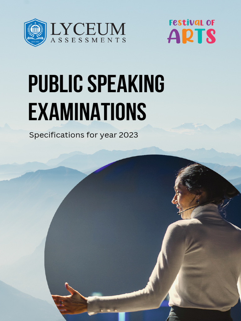The Syllabus - Public Speaking Examinations 2023 | PDF | Public ...