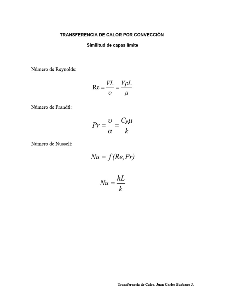 Tab Conveccion | PDF | Ramas de la termodinámica | Dinámica (Mecánica)