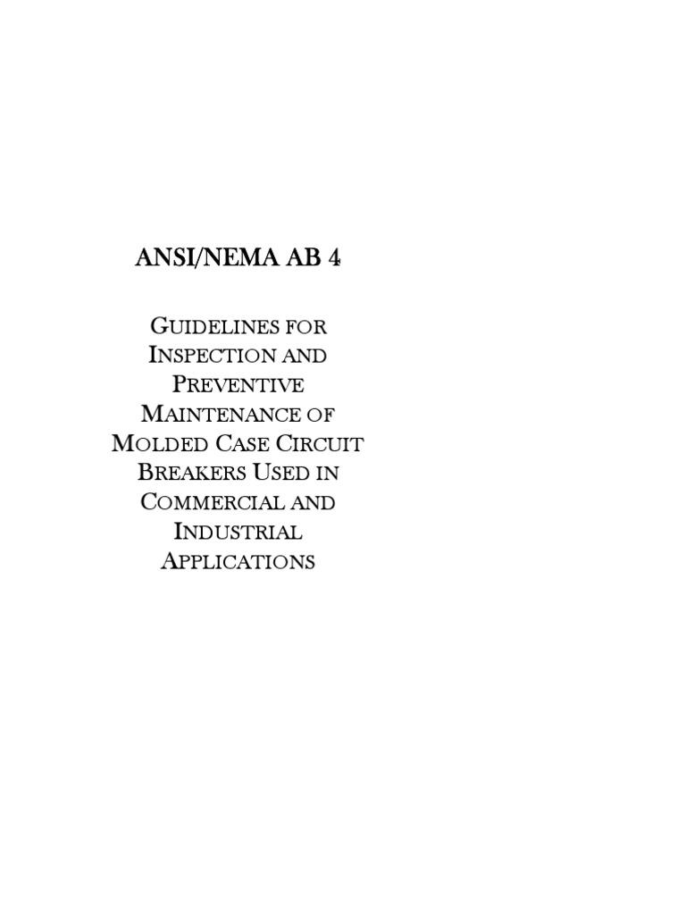 NEMA AB-4 Molded Case Breaker | PDF | Electrical Connector | Insulator ...
