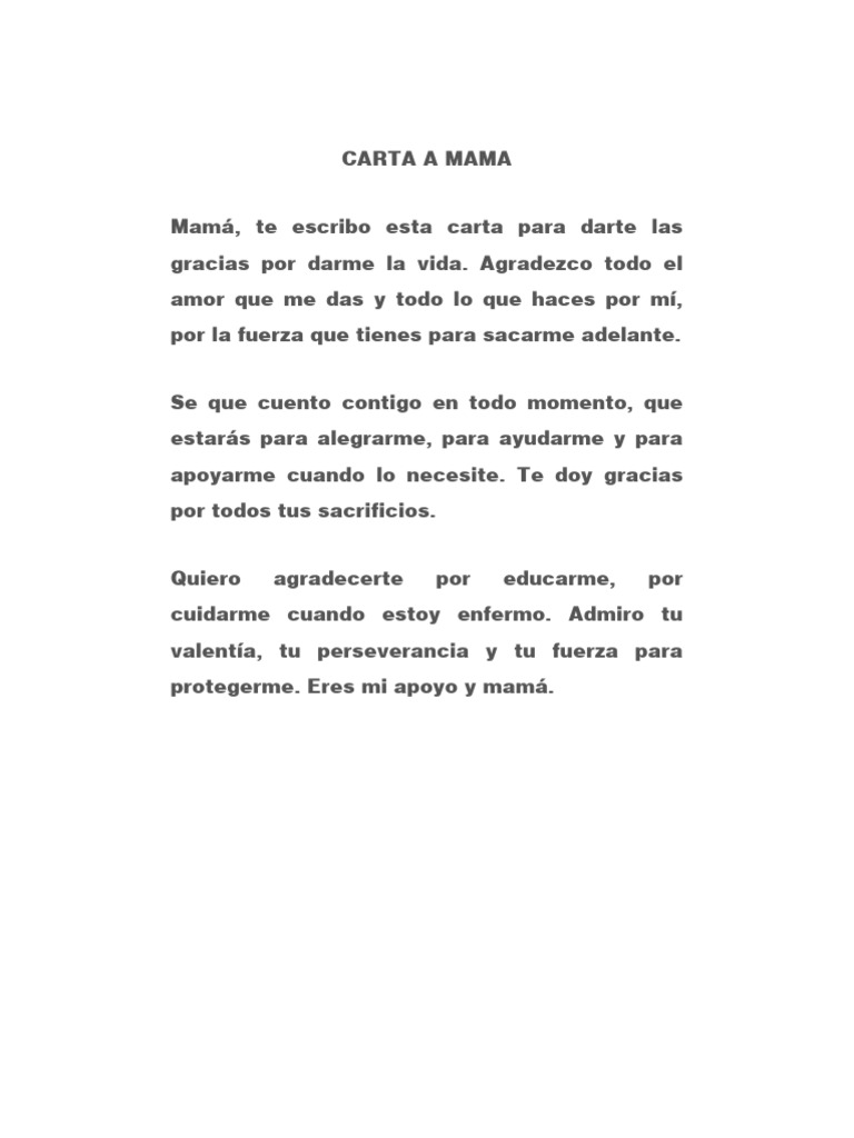 Carta a Mama | PDF