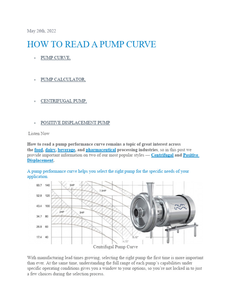 Pumps Curves | PDF | Pump | Viscosity