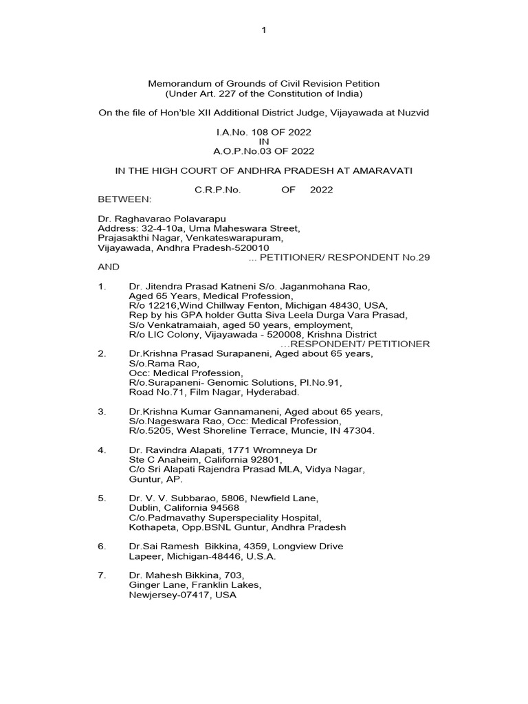 CRP - Ia No.108 of 2022 in Aop No.3 of 2022 | PDF | Arbitration ...