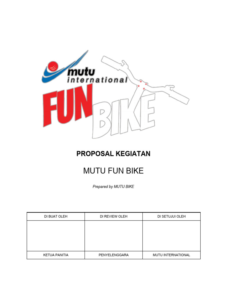 Proposal Kegiatan Fun Bike 2023 | PDF