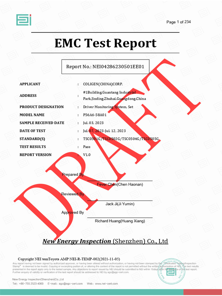 EMC Test Report: Draft | PDF | Electrostatic Discharge | Antenna (Radio)