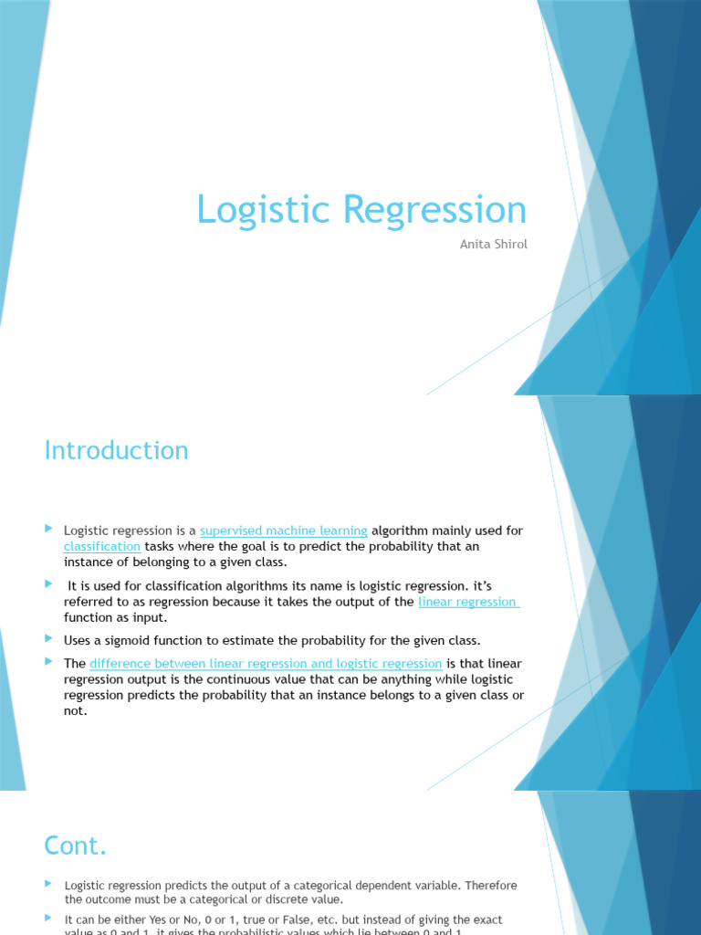 Logistic Regression | PDF | Logistic Regression | Regression Analysis