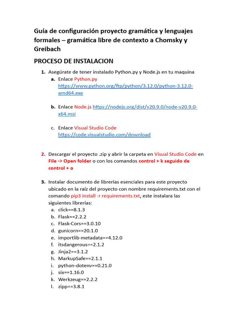Guia de Configuracion Aplicacion | PDF | Interfaz de línea de comando ...