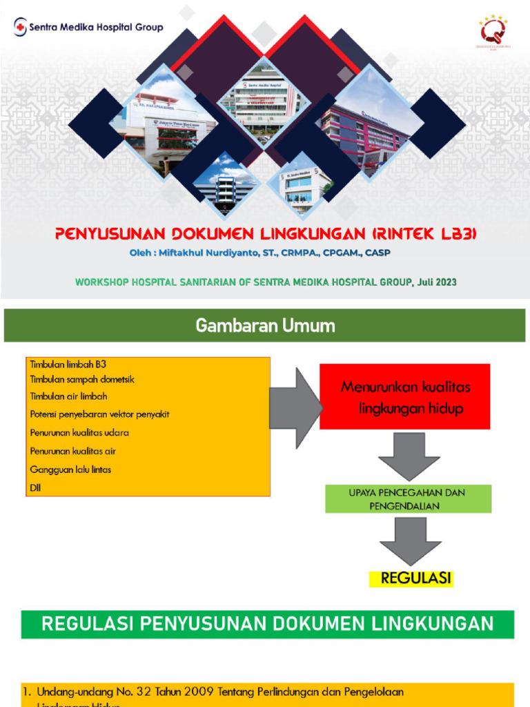 Penyusunan Dokumen Lingkungan (Rintek LB3) SMHG Dean 2023 | PDF