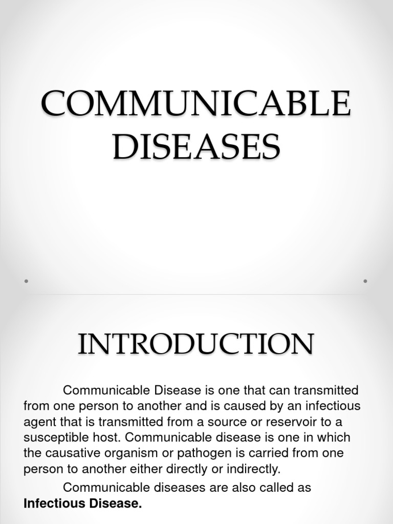 Communicable Diseases | PDF | Infection | Sexually Transmitted Infection