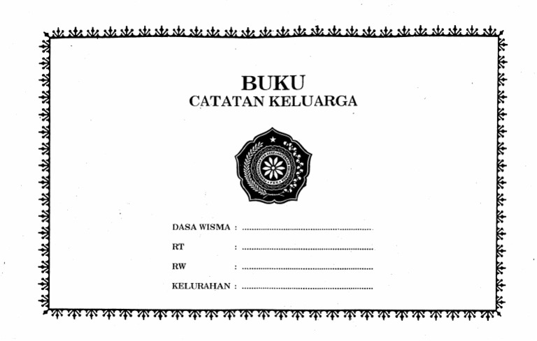 Buku Catatan Keluarga Dasa Wisma | PDF