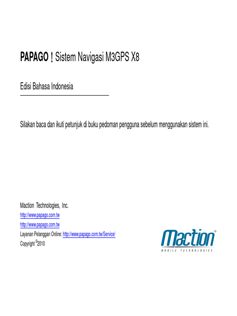 PAPAGO - X8 - Manual - Bahasa Indonesia | PDF | Komputer