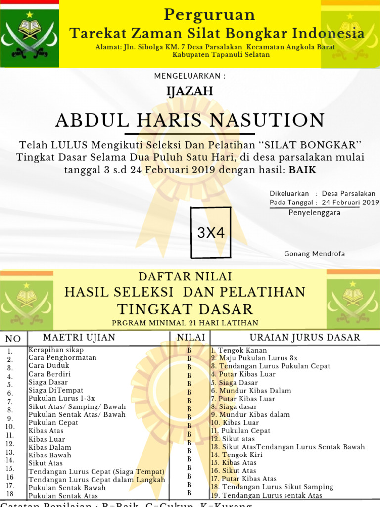 HARIS NASUTION Sertifikat | PDF