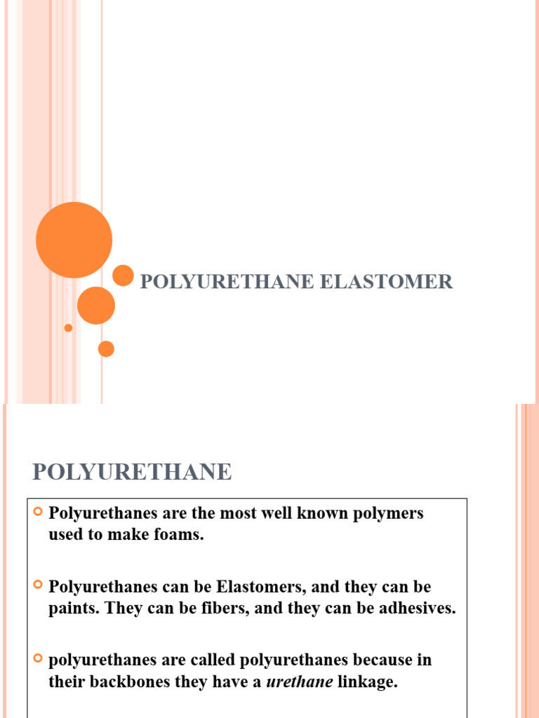 Pu Elastomer | PDF | Polyurethane | Polymer Chemistry