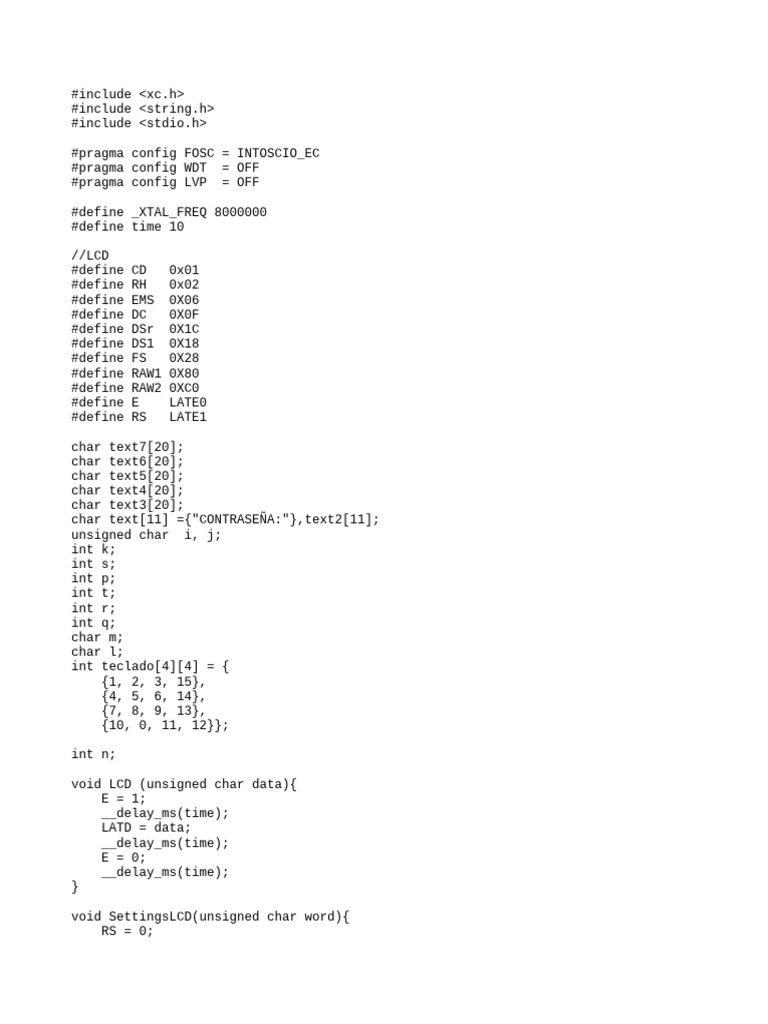 Clavemicroscontraseñaultimaparcial | PDF | Software Engineering | Computer Programming