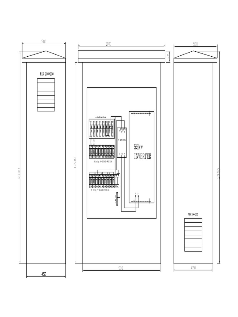 55kW Solar Pump Inverter Cabinet CAD | PDF