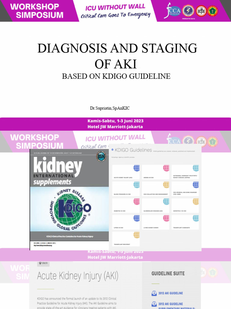 Handbook_Diagnosis and Staging of AKI based on KDIGO | PDF | Chronic Kidney Disease | Diseases ...