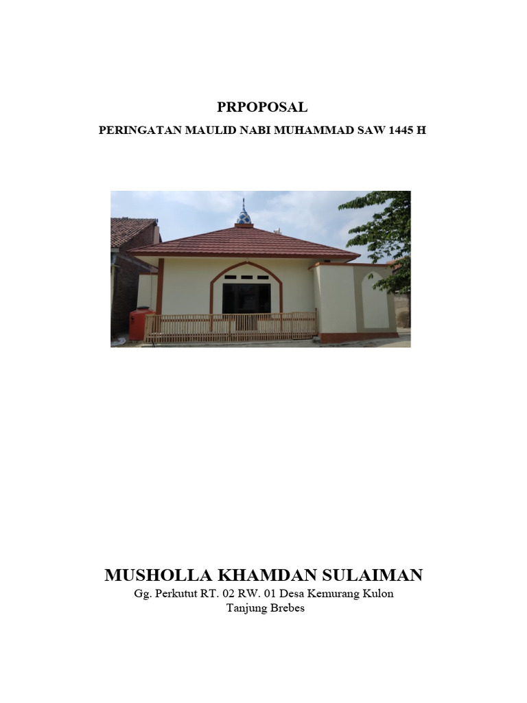 Proposal Maulid Nabi 1445H Musholla | PDF