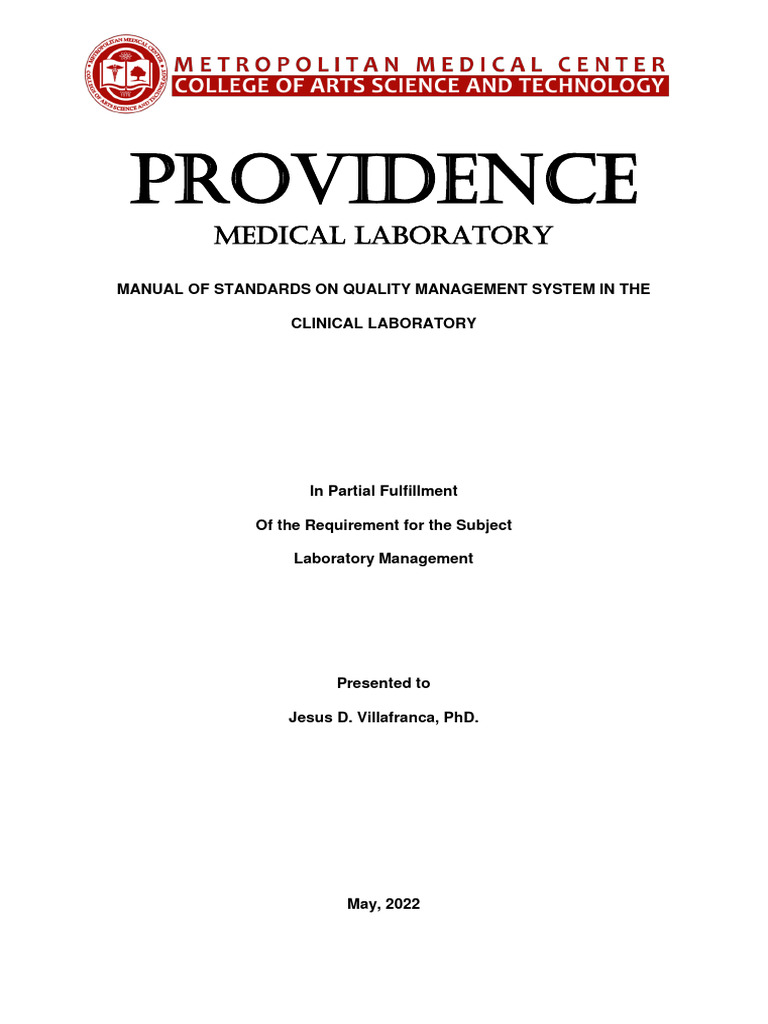 Clinical Lab Quality Standards | PDF | Laboratories | Regulatory Compliance