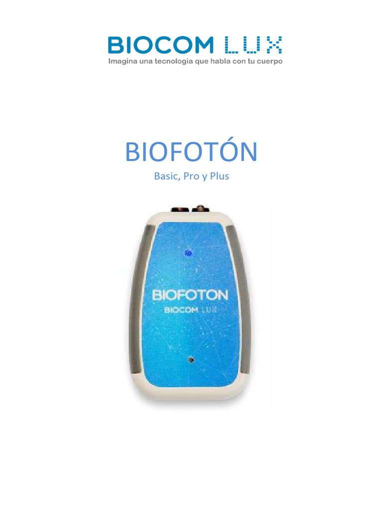 Manual de Biofotón | PDF | Fotón | Mecánica cuántica