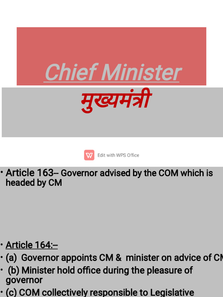 Chief Minister-WPS Office | PDF
