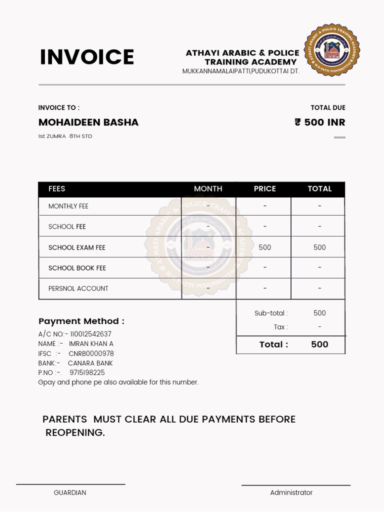 Bill templates | PDF | Fee | Payments
