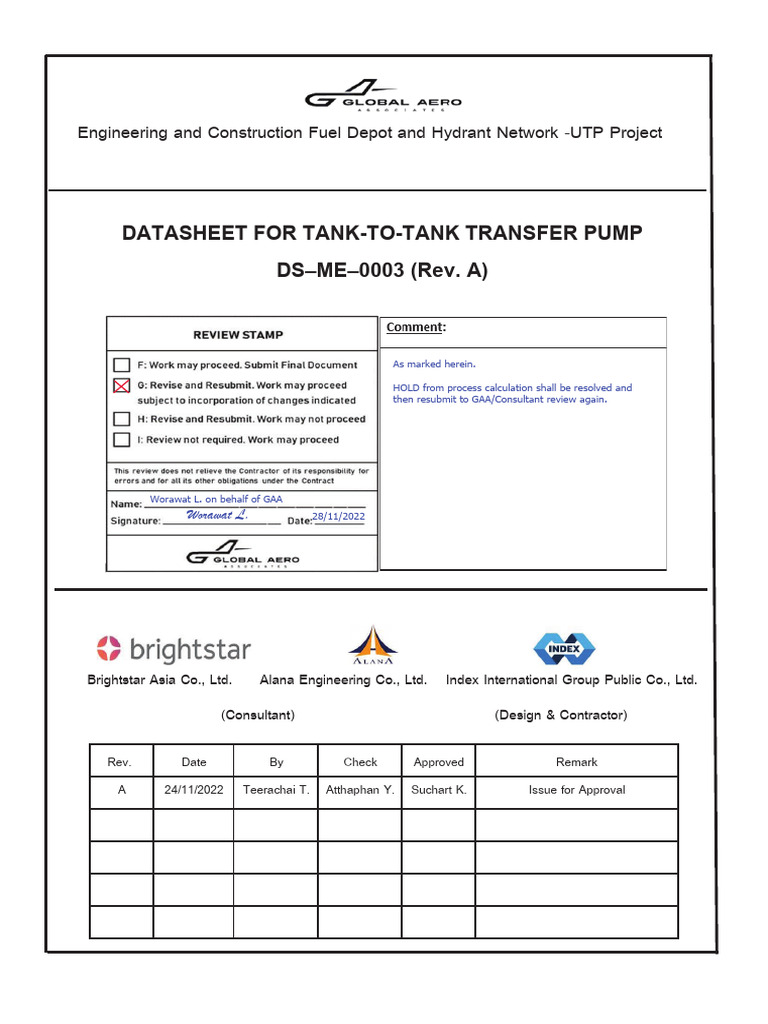 Data Sheet For Tank-To-tank Transfer Pump (Rev.a) - Returned (P-1501 ...