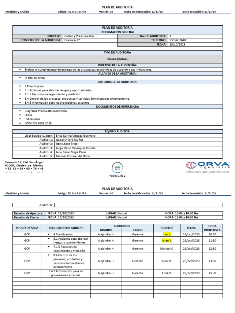 Formato Plan AI | PDF