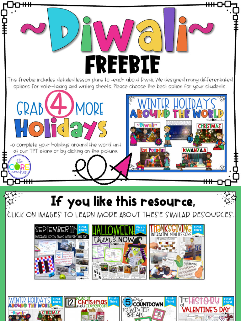 Diwali Lesson Plans Freebie | PDF