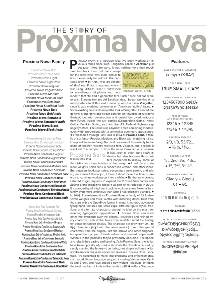 Proxima Nova Typeface Overview | PDF | Planets In Astrology | Sans Serif