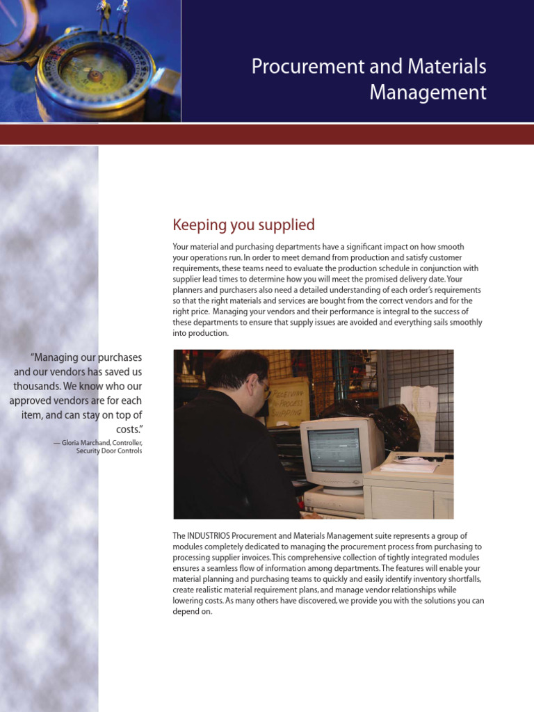 INDUSTRIOS Procurement and Materials Management | PDF | Accounts Payable | Receipt