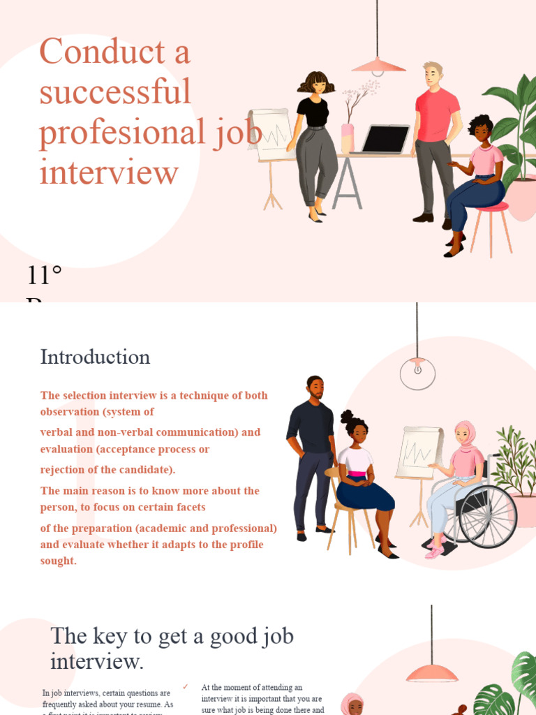 Conduct A Successful Profesional Job Interview | PDF | Job Interview | Nonverbal Communication
