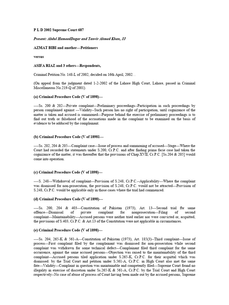 Ss.202 of CR.P.C Research | PDF | Criminal Procedure In South Africa ... Ss.202 of CR.P.C Research | PDF | Criminal Procedure In South Africa ...