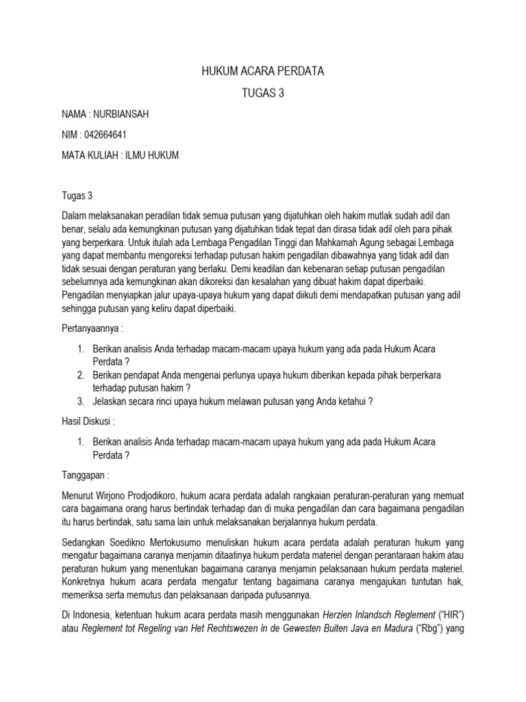 Hukum Acara Perdata | PDF