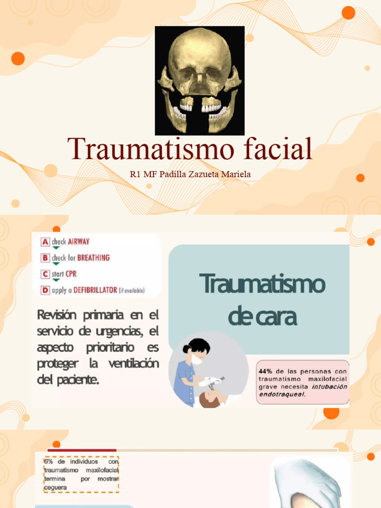 Trauma Facial | PDF | Lesión | Cabeza y cuello humanos