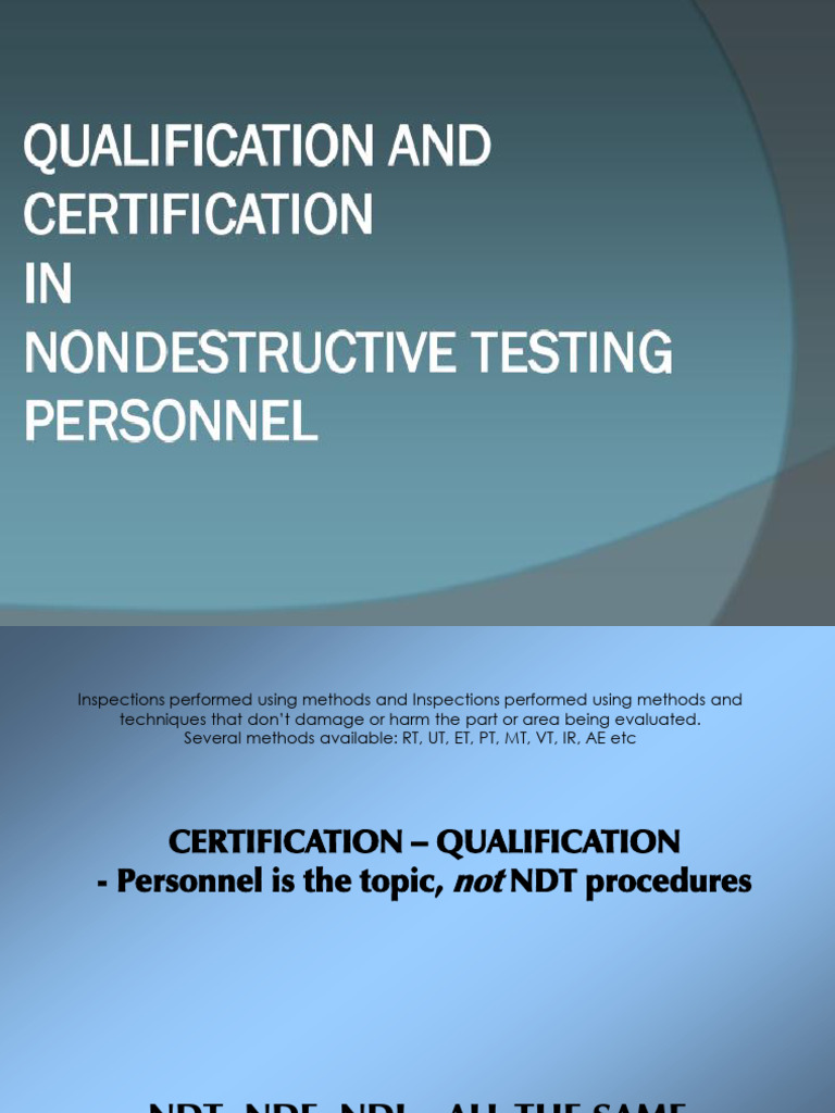 NDT PQC Process & Discontinuities | PDF | Nondestructive Testing ...