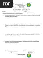 Esp 6 Quarter 1 Performance Task | PDF