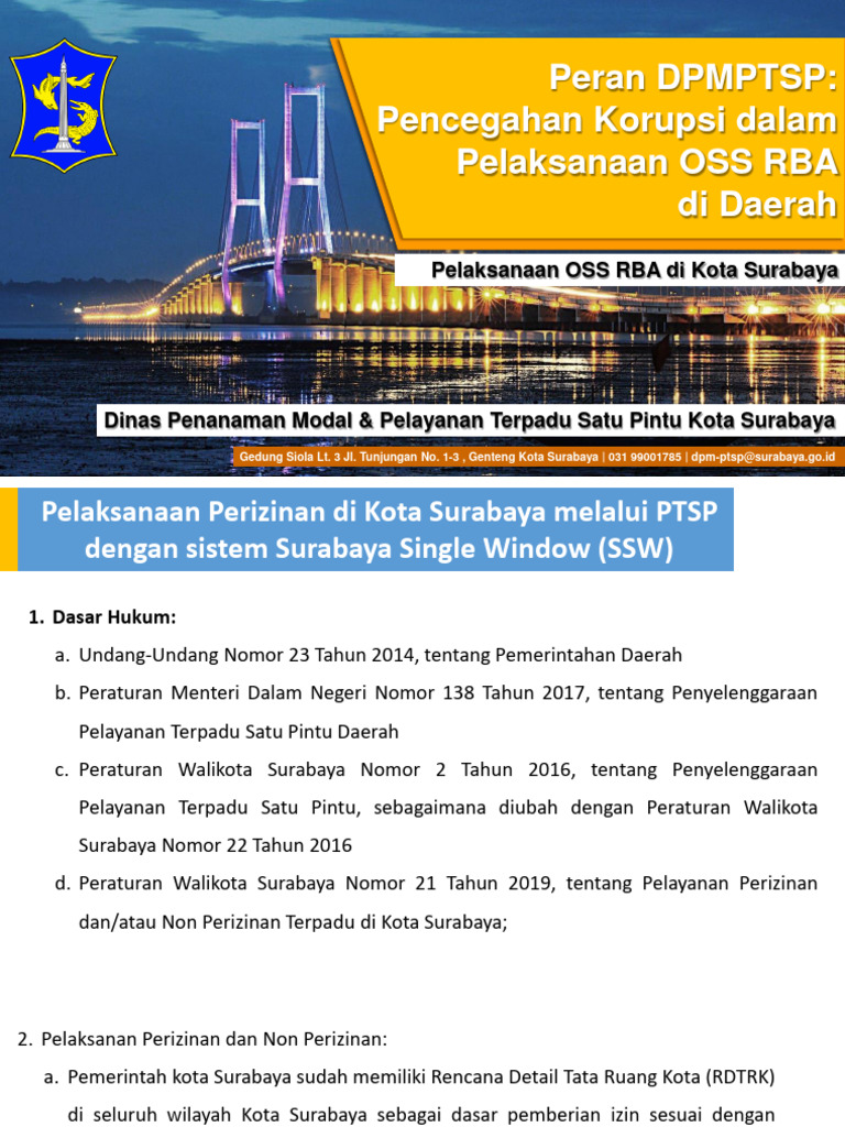 Pelaksanaan OSS RBA di Surabaya | PDF