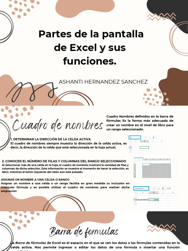 Partes de Excel | PDF | Microsoft Excel | Informática