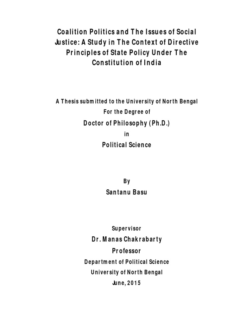 Thesis Santanu Basu For CD | PDF | Human Rights | Social Justice