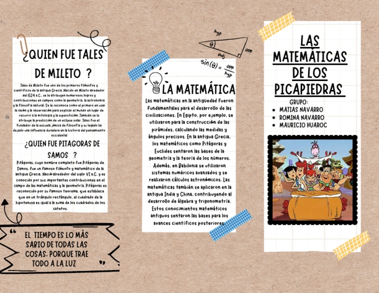 Tríptico Mat Pt2 | PDF | Pitágoras | Matemáticas